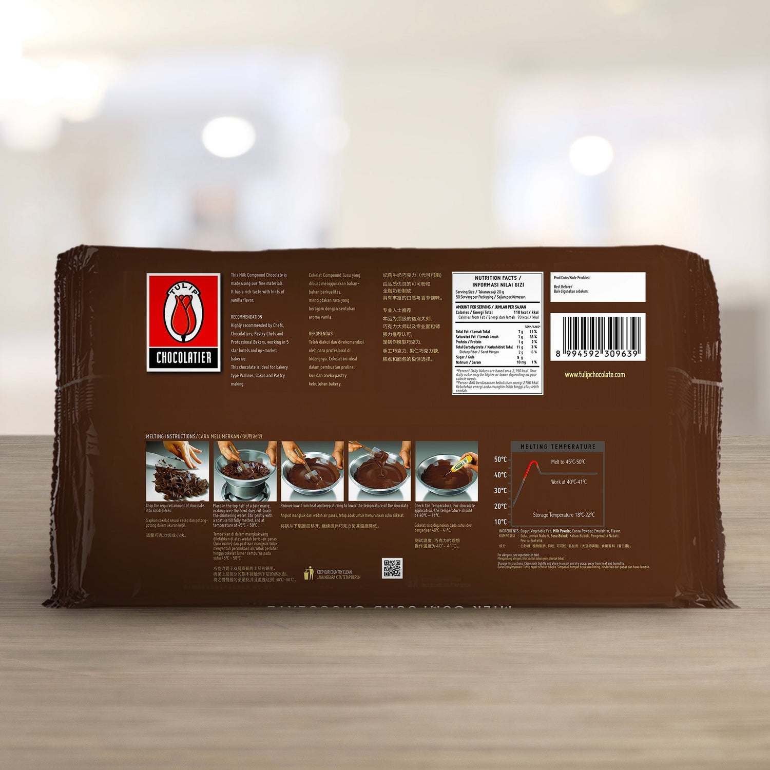 Tulip Chocolatier | Cokelat Compound Susu | KioskCokelat