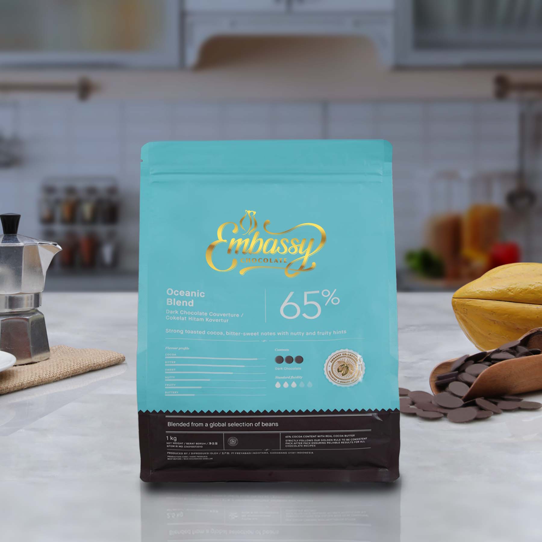 Jual Embassy Oceanic Blend Cokelat Hitam Kovertur